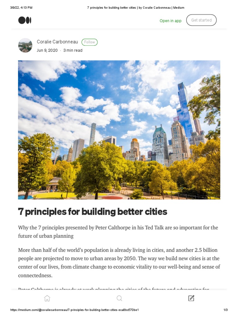 7 Principles For Building Better Cities - by Coralie Carbonneau ...