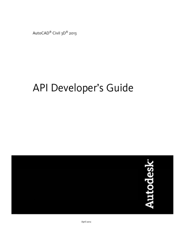 AutoCAD Civil 3D API Developer S Guide | PDF | Visual Basic For ...