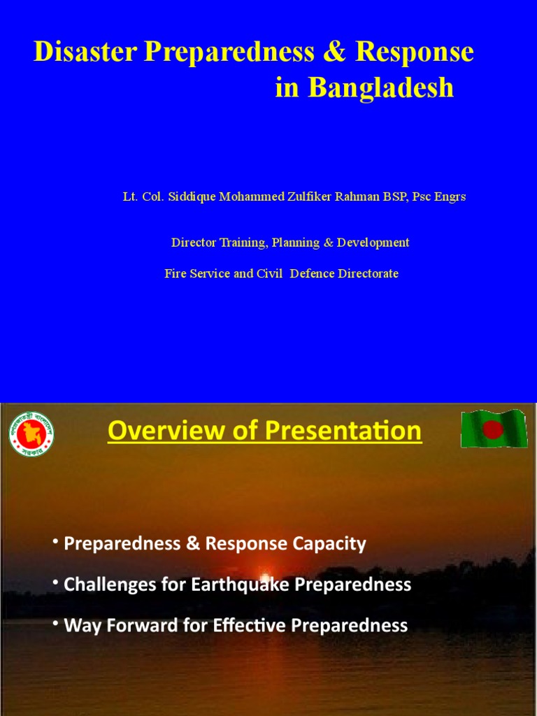 Bangladesh Disaster Preparedness Overview | PDF | Emergency Management ...