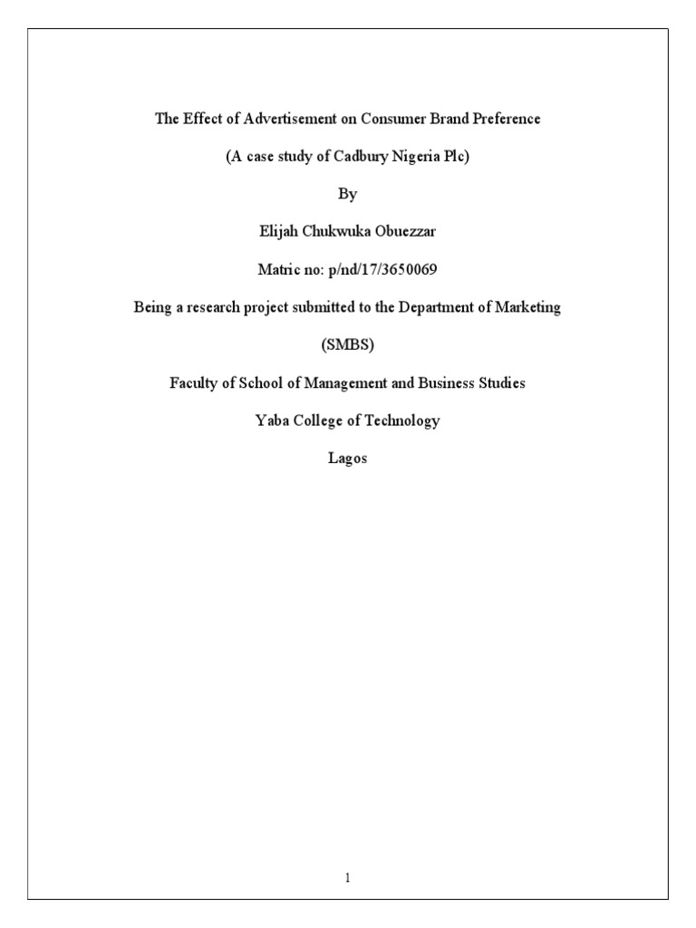 Elijah's Project Final Year (ND) Yaba College of Technology | PDF ...