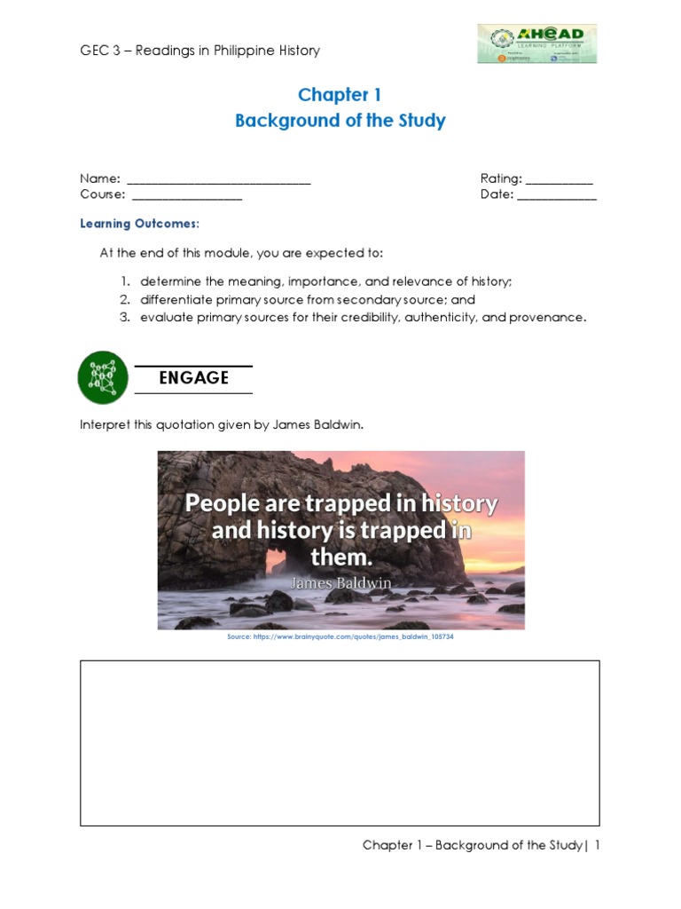 GEC 3 - Module 1 | PDF | Primary Sources | Psychology