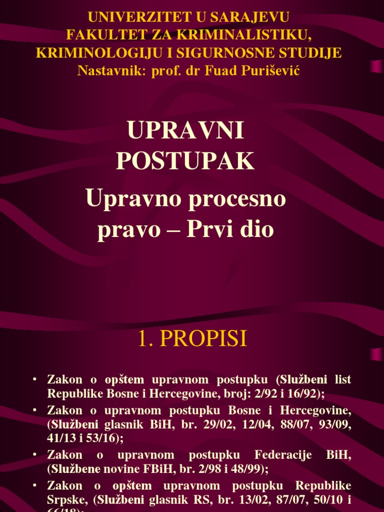 Upravni Postupak-Prezentacije | PDF