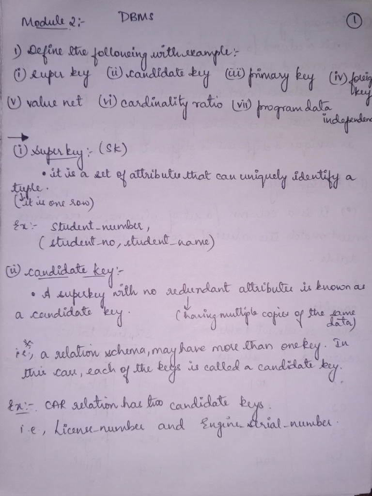 Important Questions Dbms (Module 2) | PDF