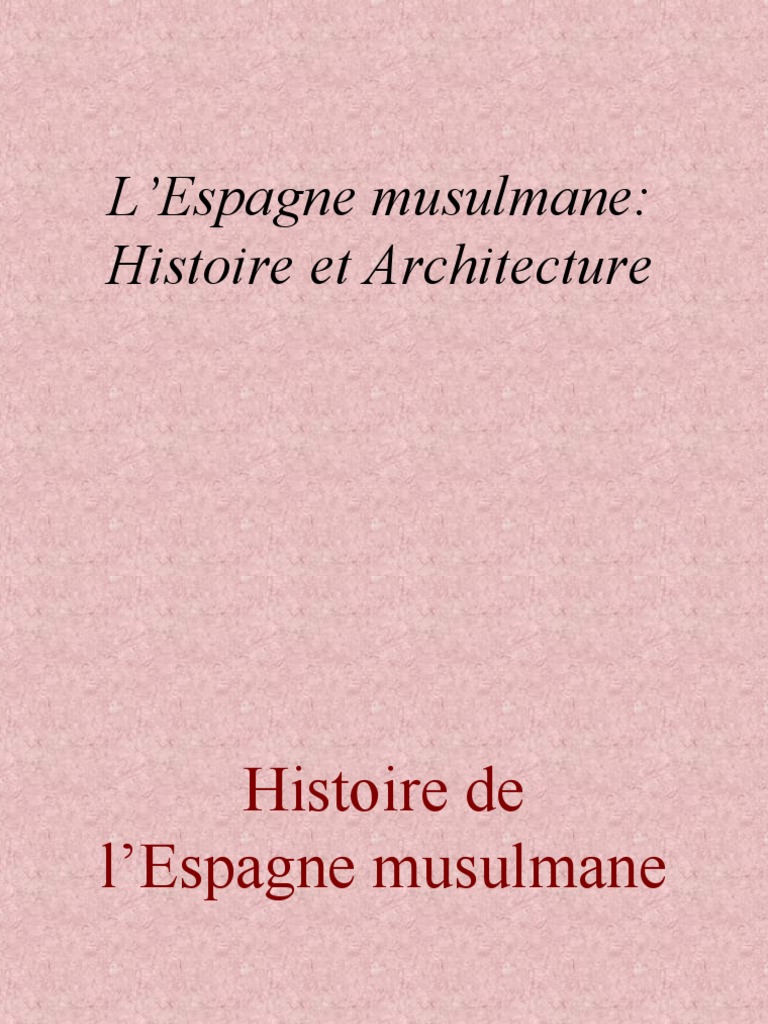 Espagne Musulmane Pdf Al Andalus Espagne