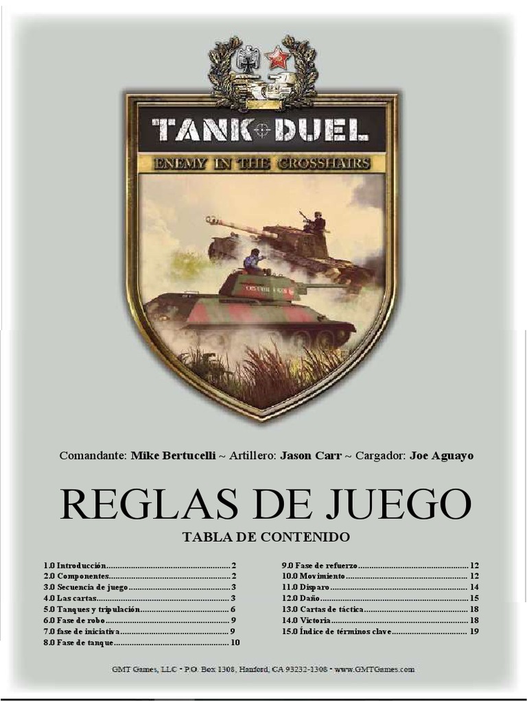 Reglamento Tank Duel Castellano | PDF | Tanques | Munición