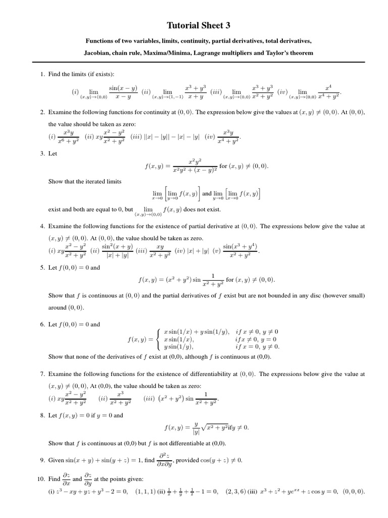 Tutorial Sheet 3: 3 3 (X, Y) (0,0) 3 3 2 2 (X, Y) (0,0) 4 4 2 | PDF ...