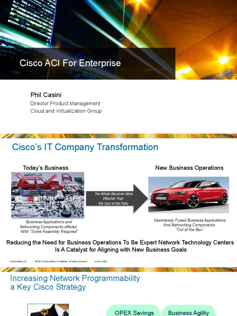 Cisco ACI For Enterprise: Phil Casini | PDF | Cisco Systems | Computer ...