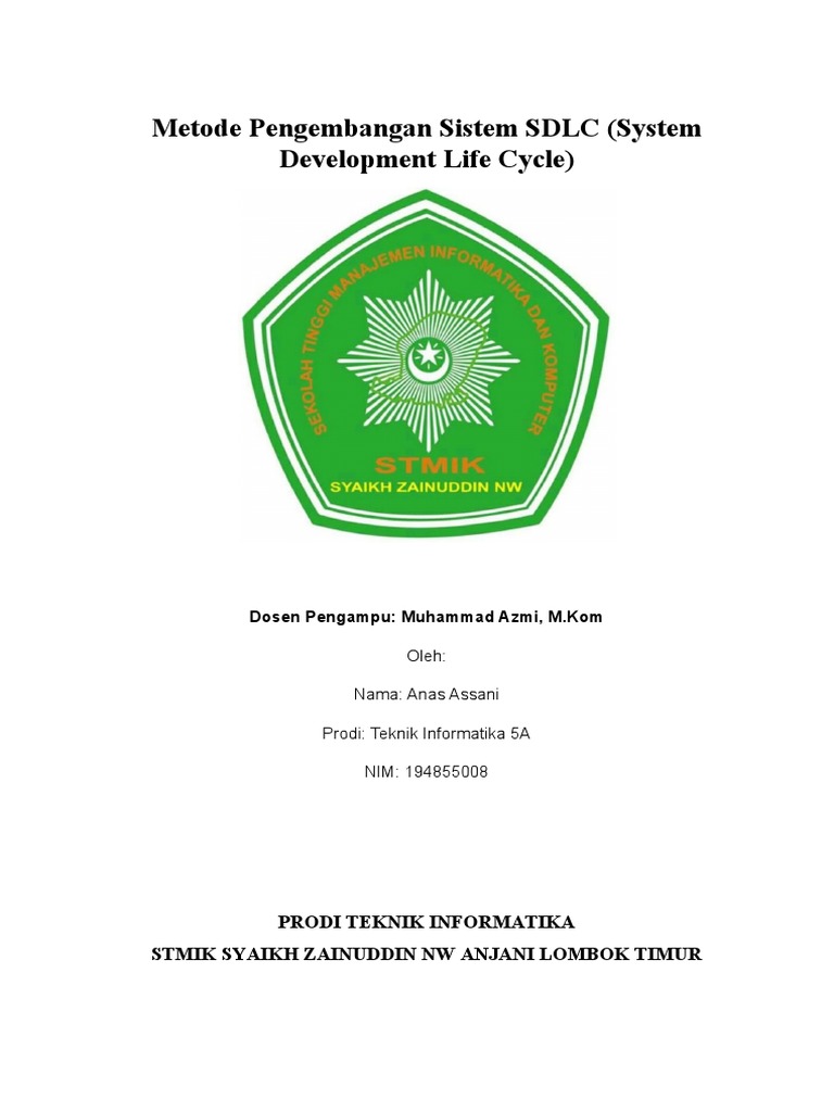 Metode Pengembangan Sistem SDLC | PDF