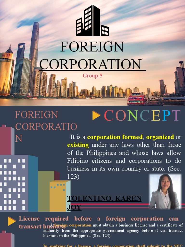 Group-5 Foreign-Corporation PPT | PDF | Law