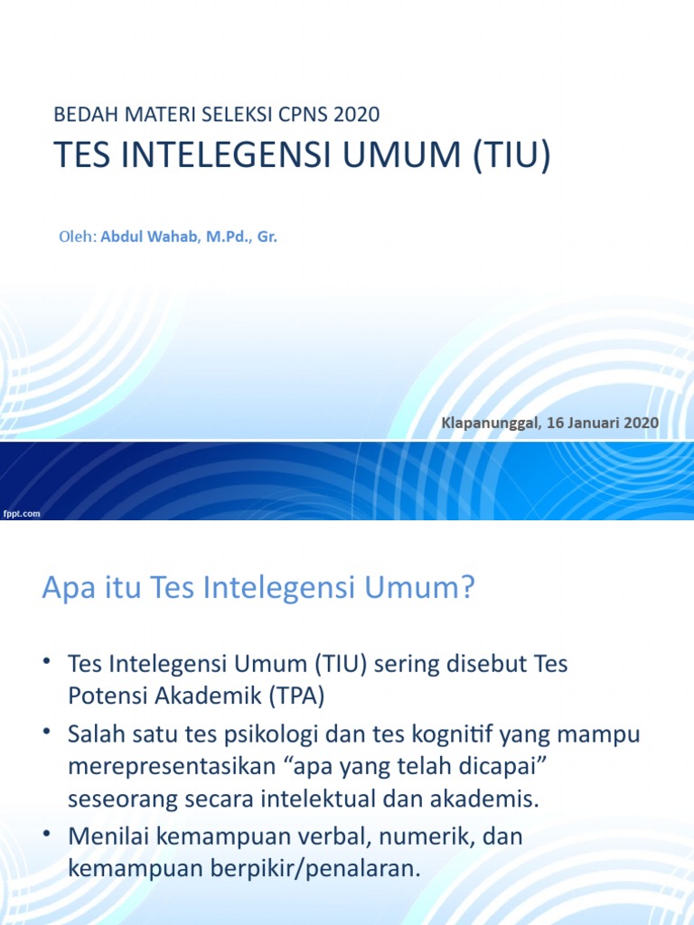 Tes Tiu | PDF