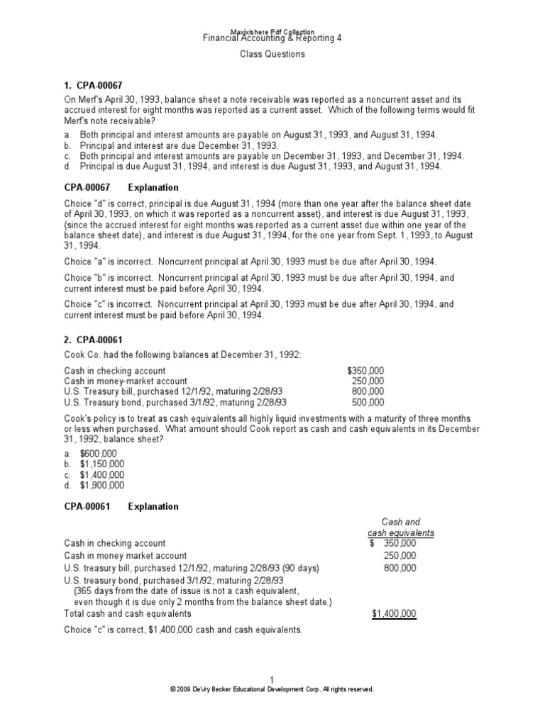 Finance - Misc Questions | PDF | Depreciation | Book Value