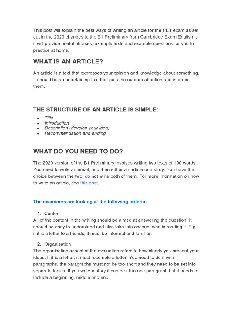 The Structure of An Article Is Simple | PDF | Human Communication | Grammar