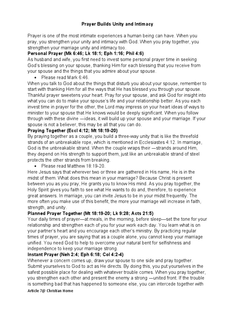 Prayer for Married Couples | PDF | Prayer | Marriage