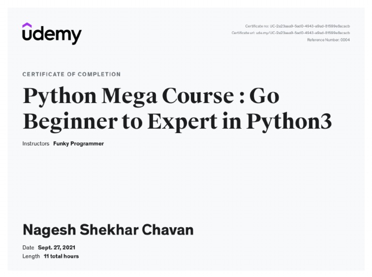 Python Mega Course | PDF