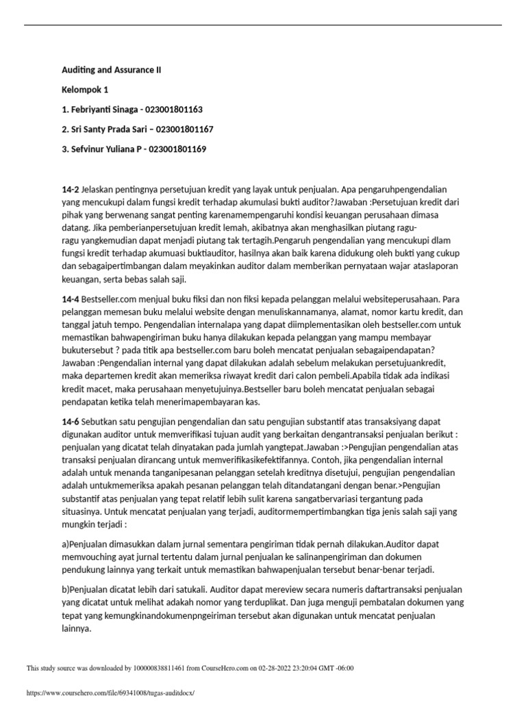 Tugas Audit | PDF