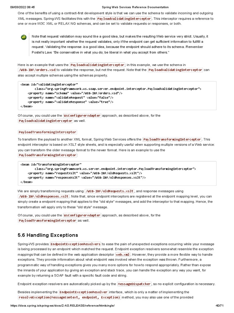 Spring-WS Dev Guide | PDF | Xml Schema | Method (Computer Programming)
