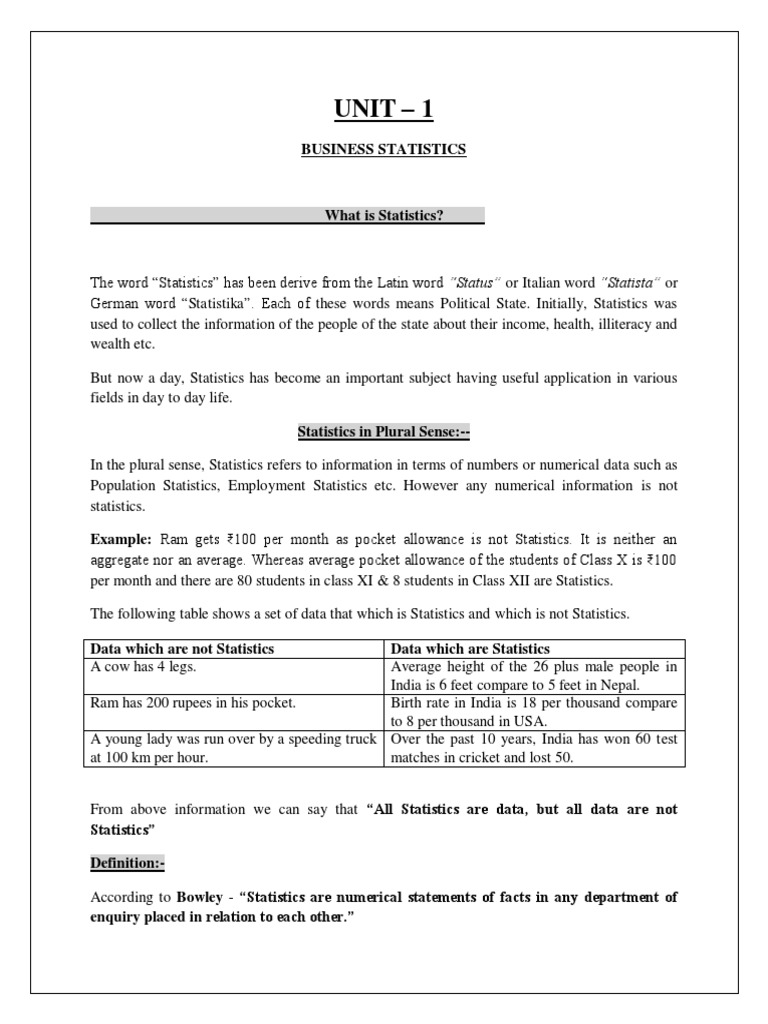 Business Statistics | PDF | Statistics | Statistical Classification