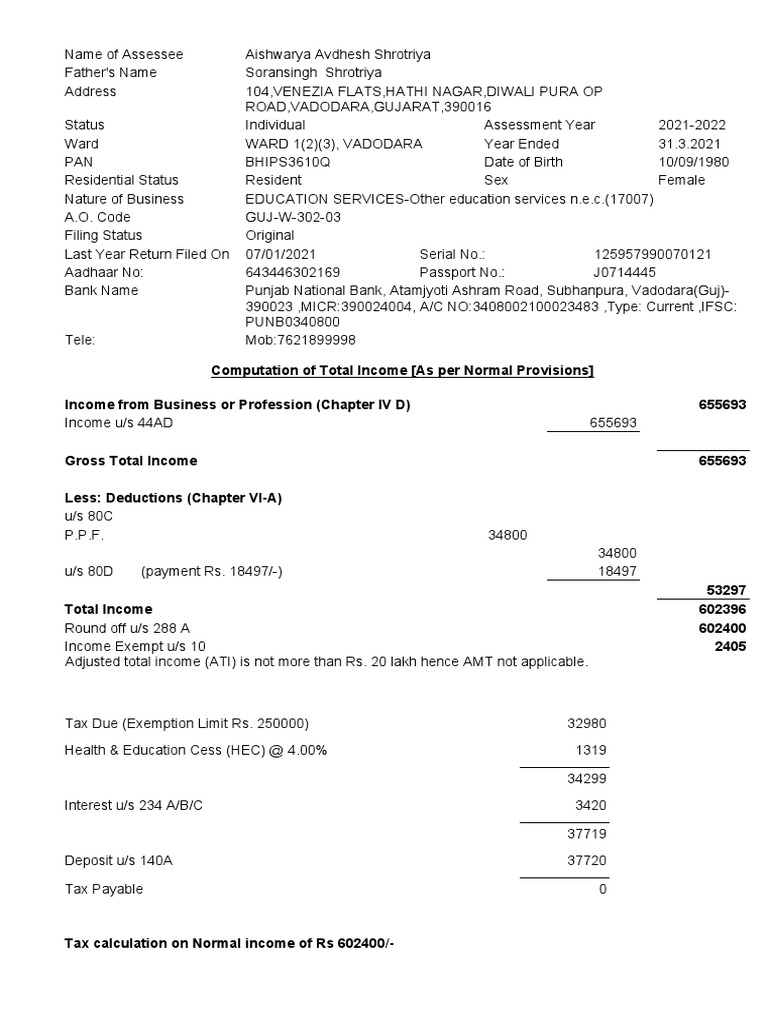 Computation | PDF | Loans | Taxes