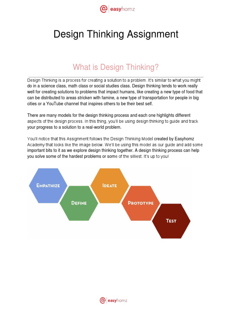 Design Thinking Assignment | PDF | Design Thinking | Thought