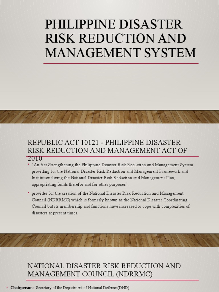 Philippine Disaster Risk Management Framework | PDF | Emergency ...