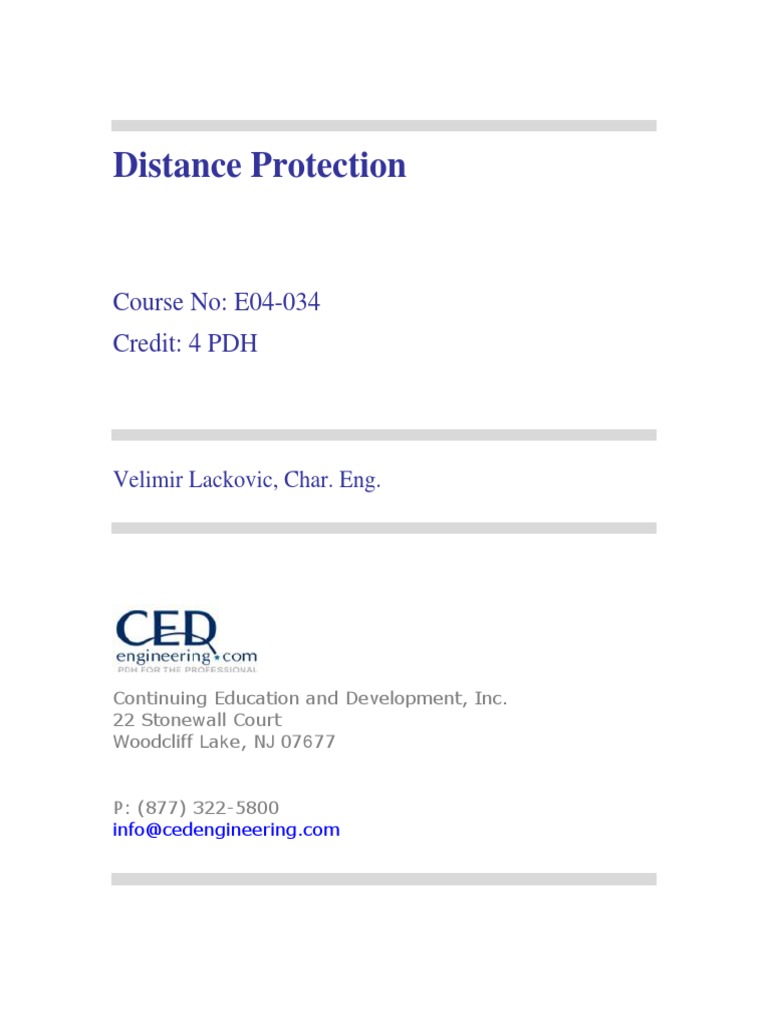 Distance Protection: Fundamentals and Operation of Electromechanical ...