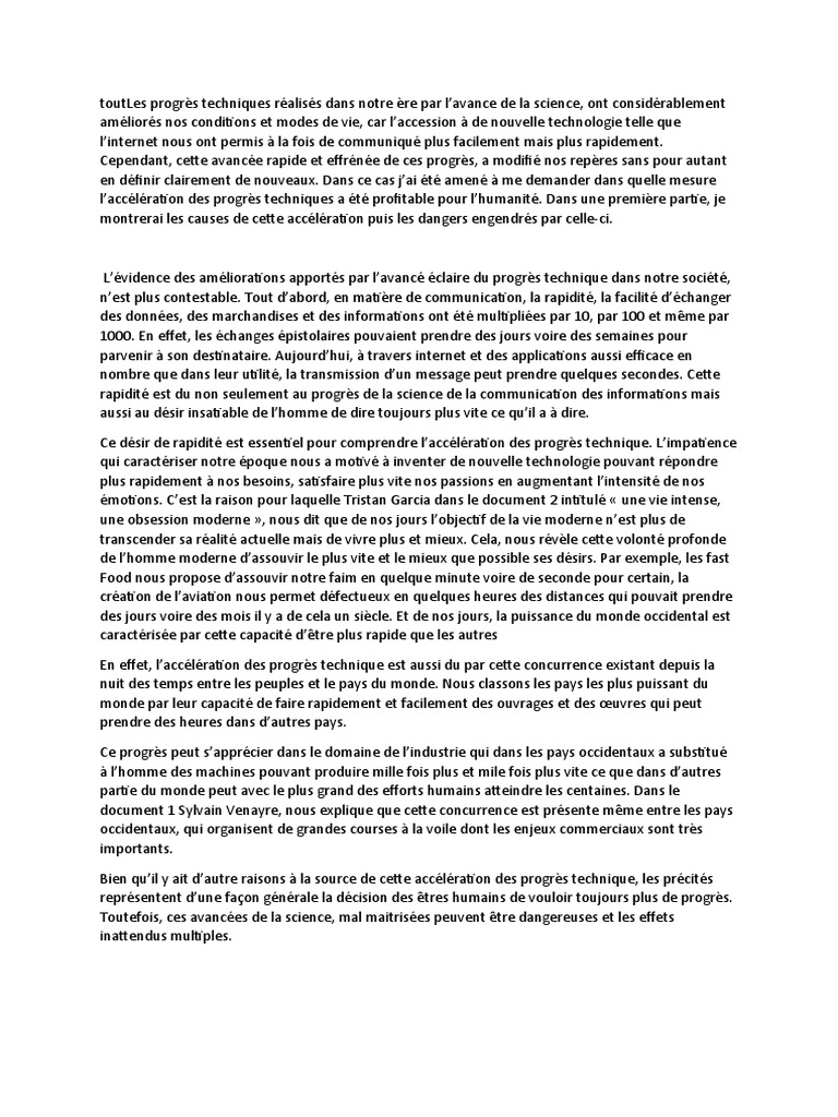 Les Progrès Techniques | PDF | Changement technologique | Science