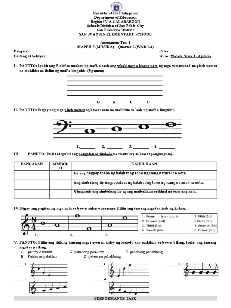 At1 Music 5 Q2W1 | PDF