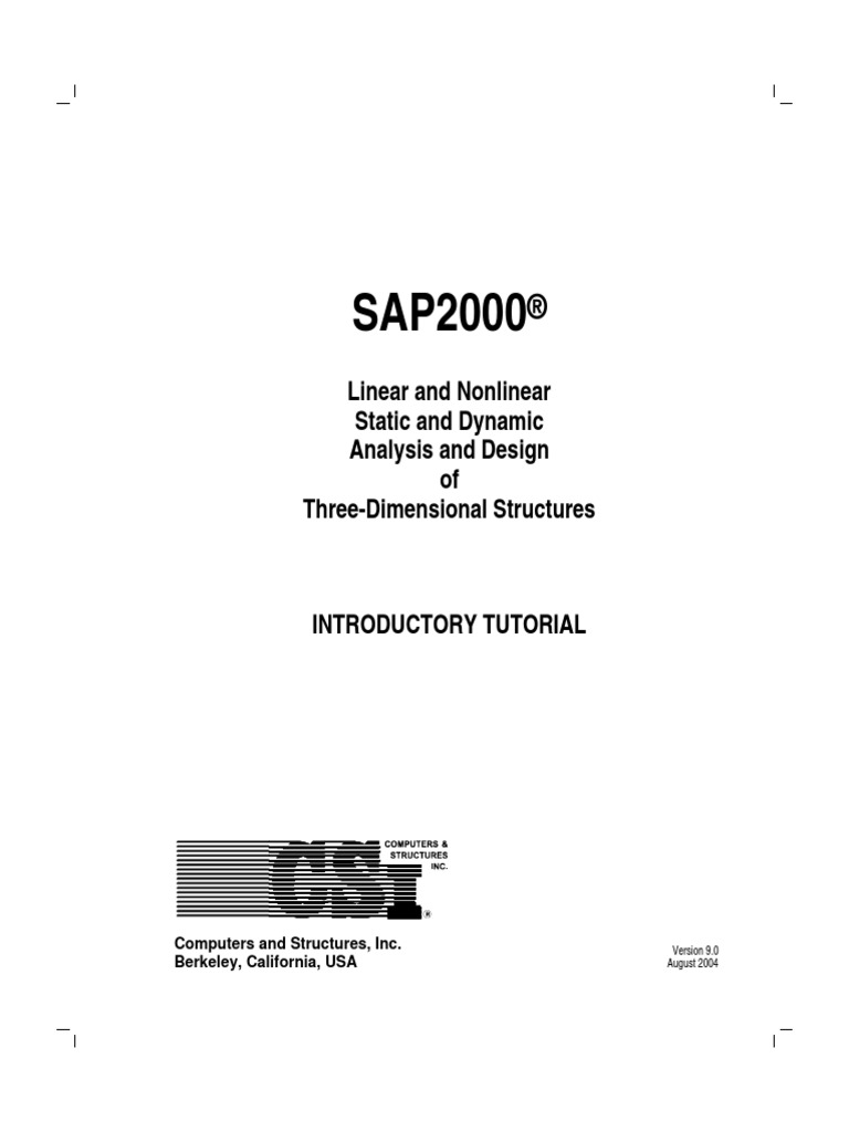 SAP2000 Linear and Nonlinear Static and | PDF | Menu (Computing ...