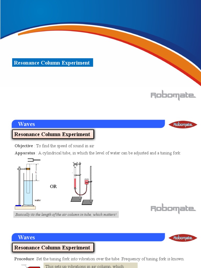 Resonance Column Experiment | PDF | Resonance | Frequency