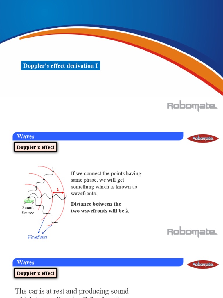 Doppler'S Effect Derivation I | PDF | Doppler Effect | Waves