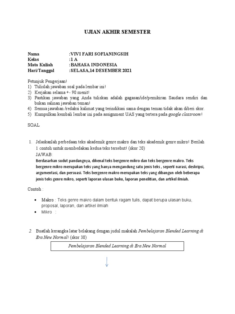 UAS Blended Learning | PDF