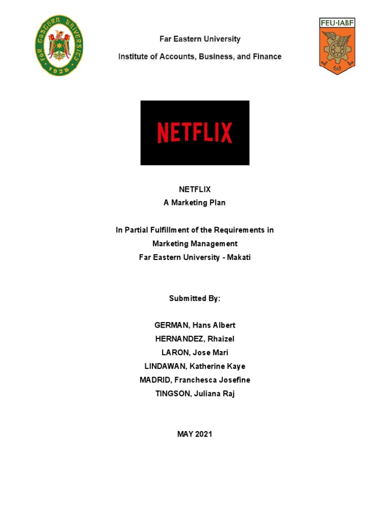 Group-1 Markplan Netflix | PDF | Netflix | Streaming Media