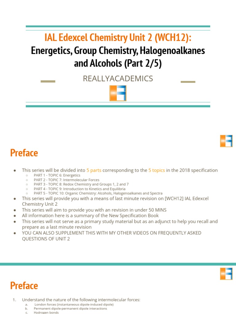 Chemistry Unit 2 Part 2 Reallyacademics | PDF | Intermolecular Force ...