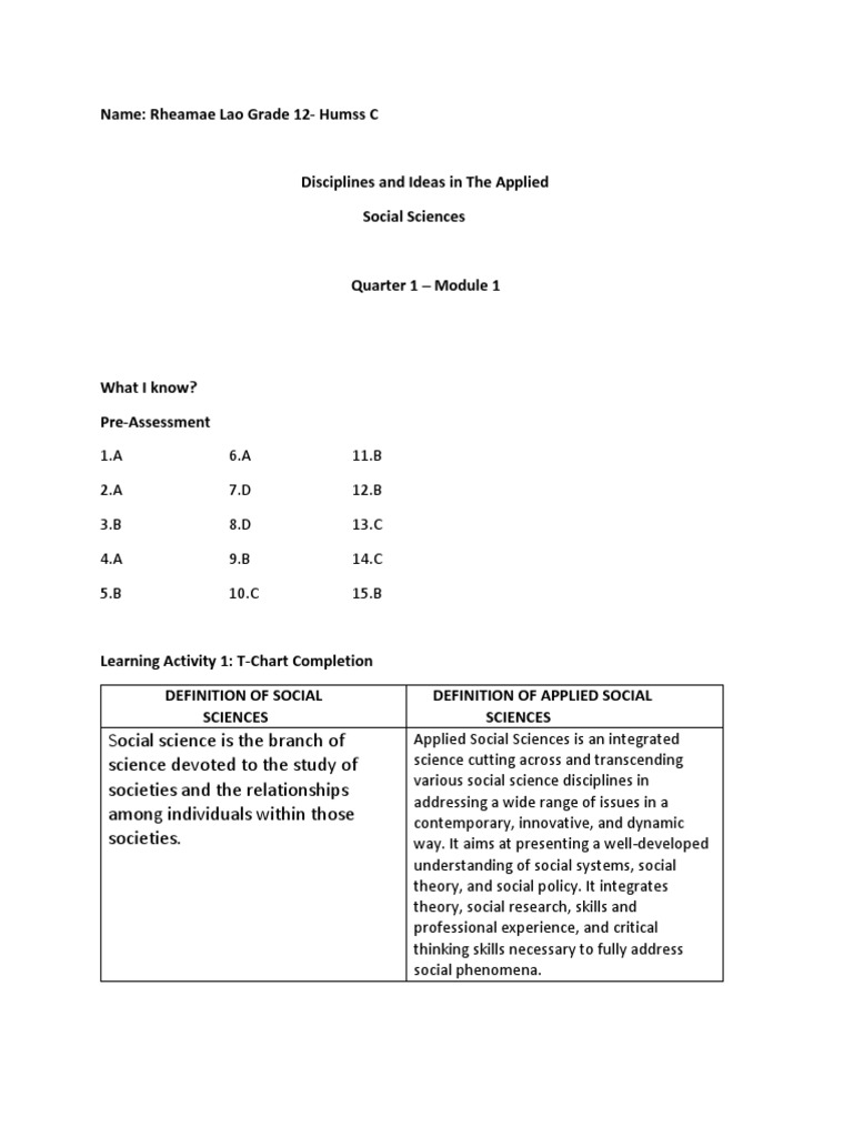 DISS Module 1 | PDF | Social Sciences | Science