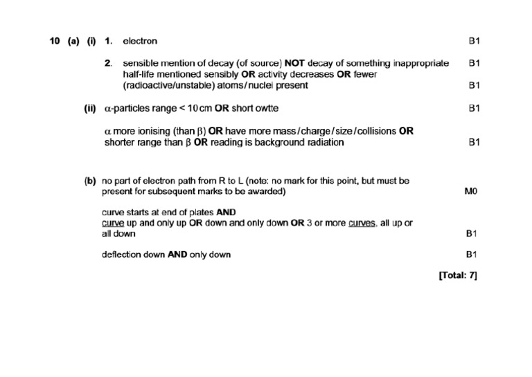 Section 23 Exam Question Mark Scheme | PDF