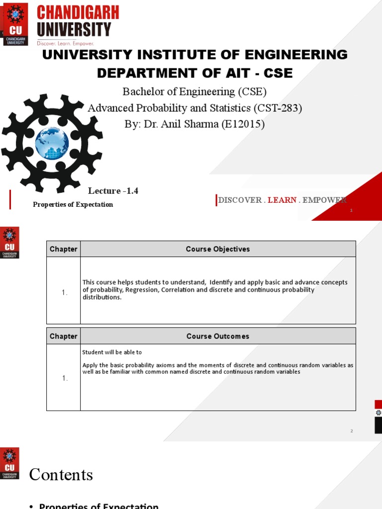 Lecture-4-Properties of Expectation | PDF | Probability Distribution | Expected Value
