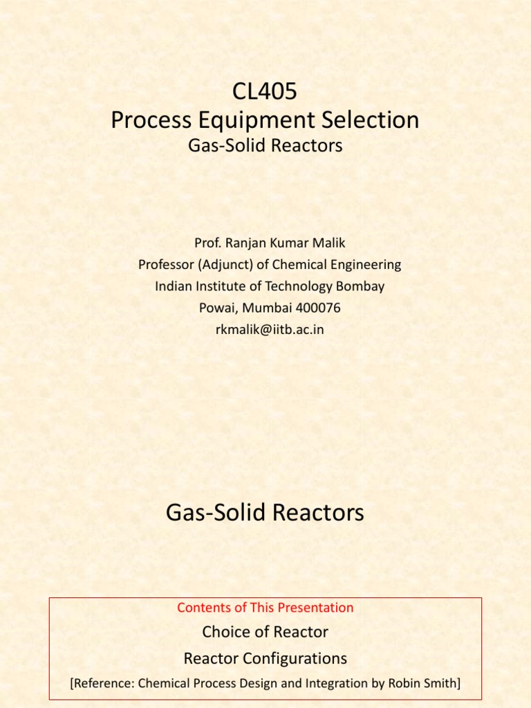 Gas-Solid Reactors | PDF | Chemical Reactor | Fluidization