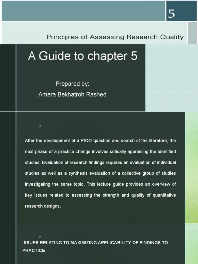 Principles of Assessing Research Quality | PDF | Validity (Statistics ...