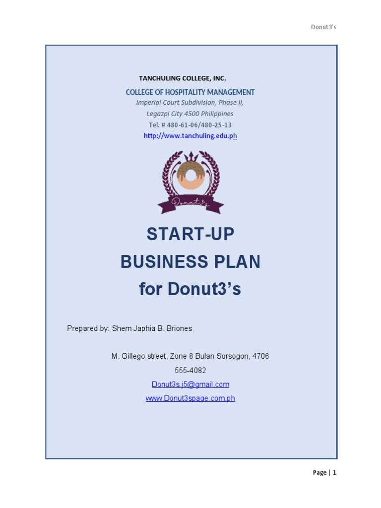 BUSINESS-PLAN-donut3's by SJB | PDF | Dough | Foods