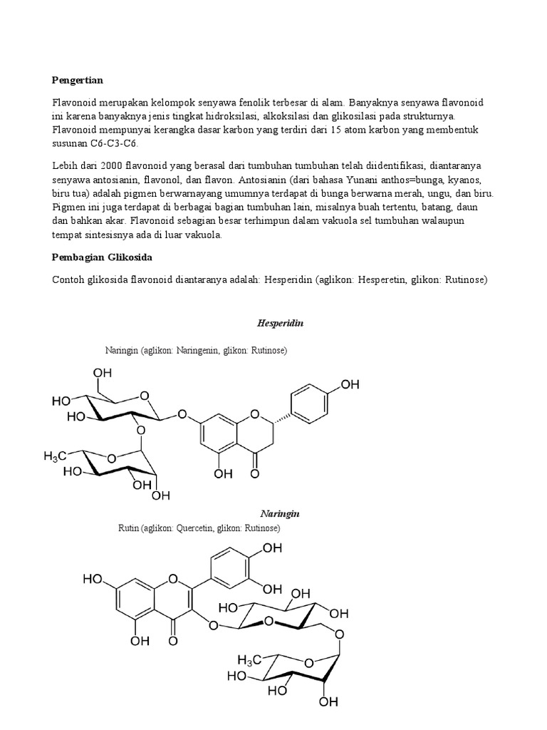 Struktur dan Peran Flavonoid dalam Tanaman | PDF