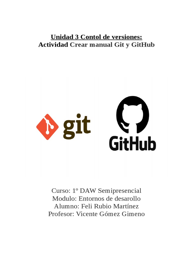 Ejercicio Git Control de Versiones | PDF | Archivo de computadora ...