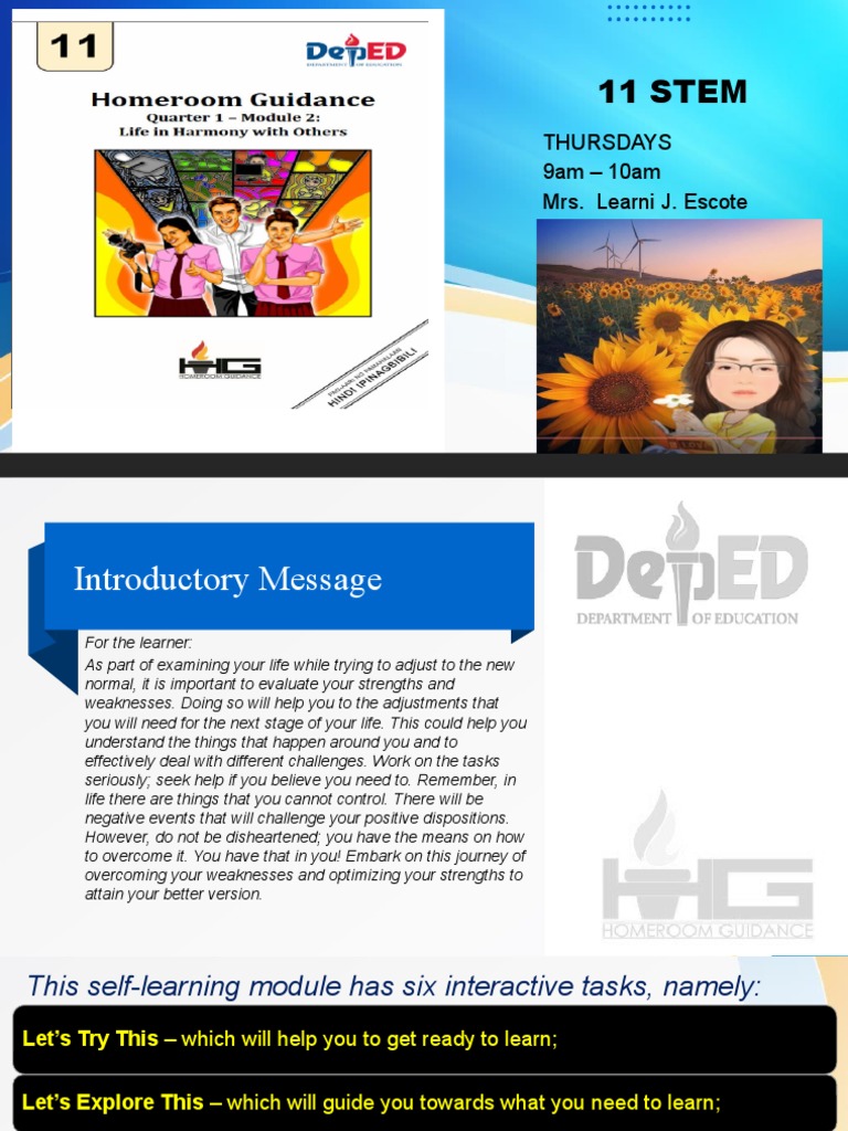 HRGP Grade 11a Stem QTR 1 Module 2 | PDF | Experience | Feeling