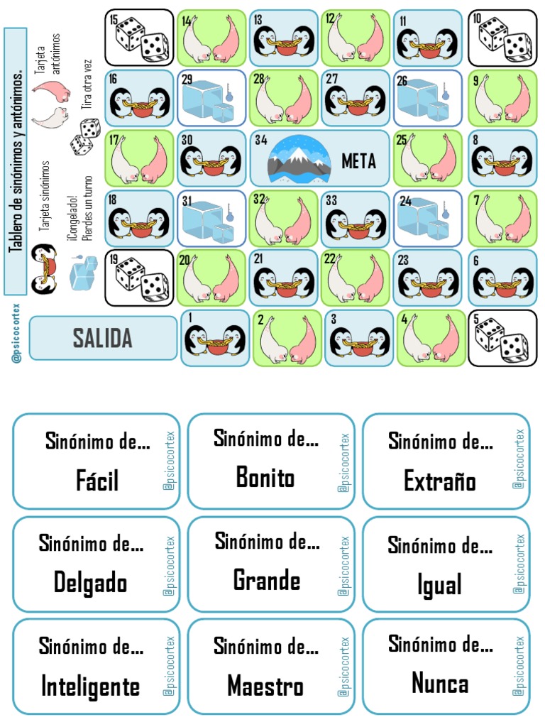 Tablero Sinonimos y Antonimos | PDF
