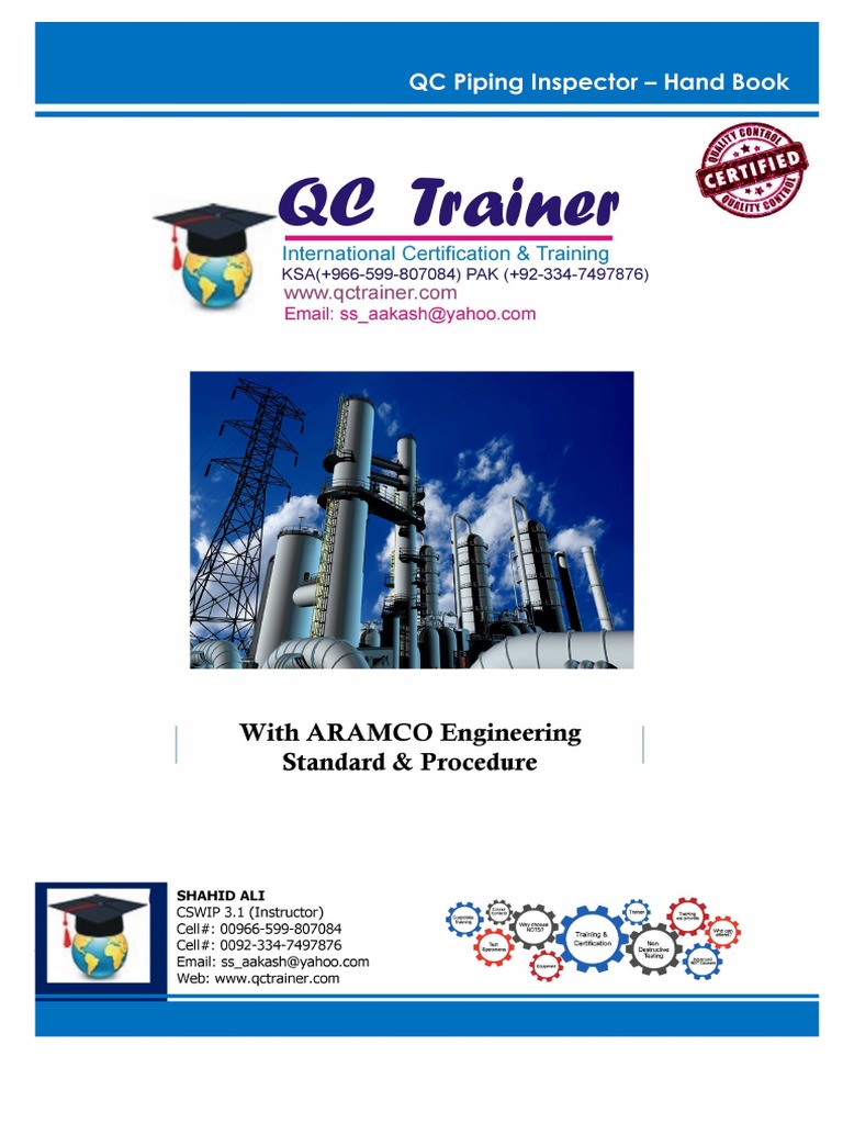 Piping Quality Control Inspection Guide | PDF | Pipe (Fluid Conveyance ...