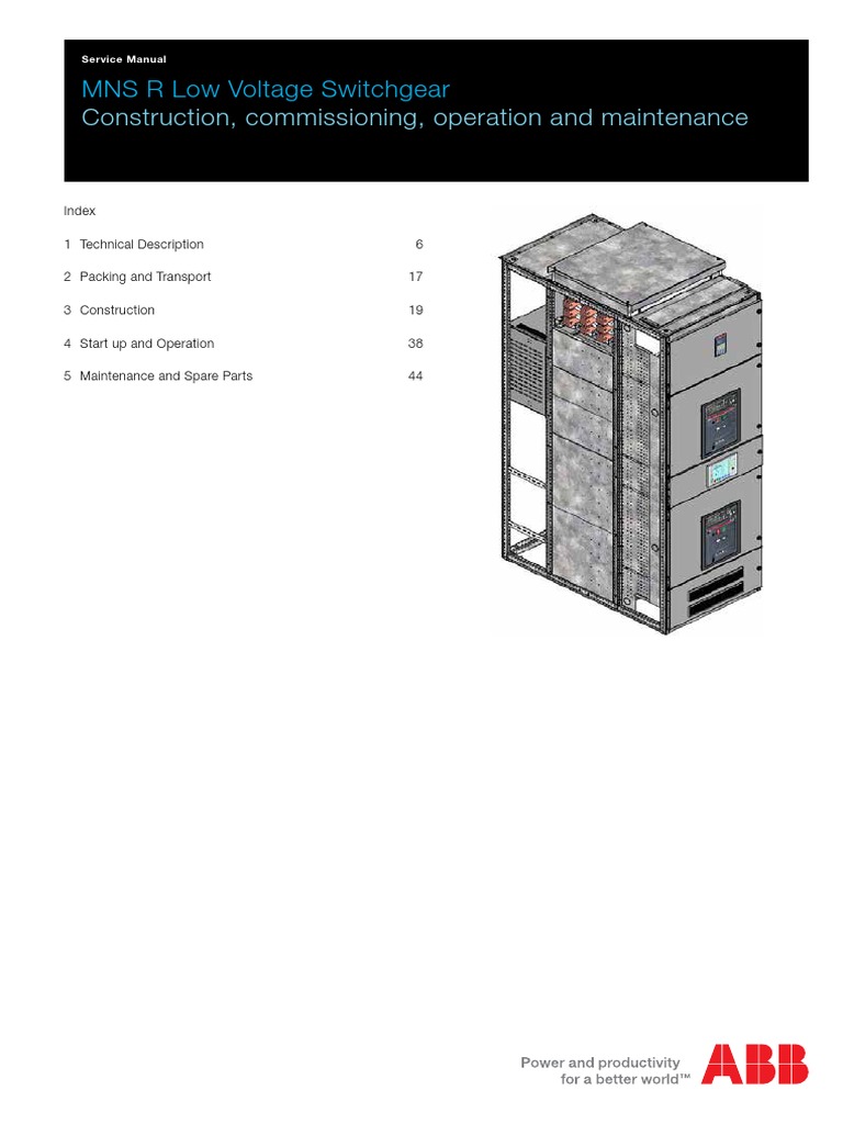 1TTS900001M0203 ABB MNS - Service Manual EN | PDF | Electrical Connector | Screw