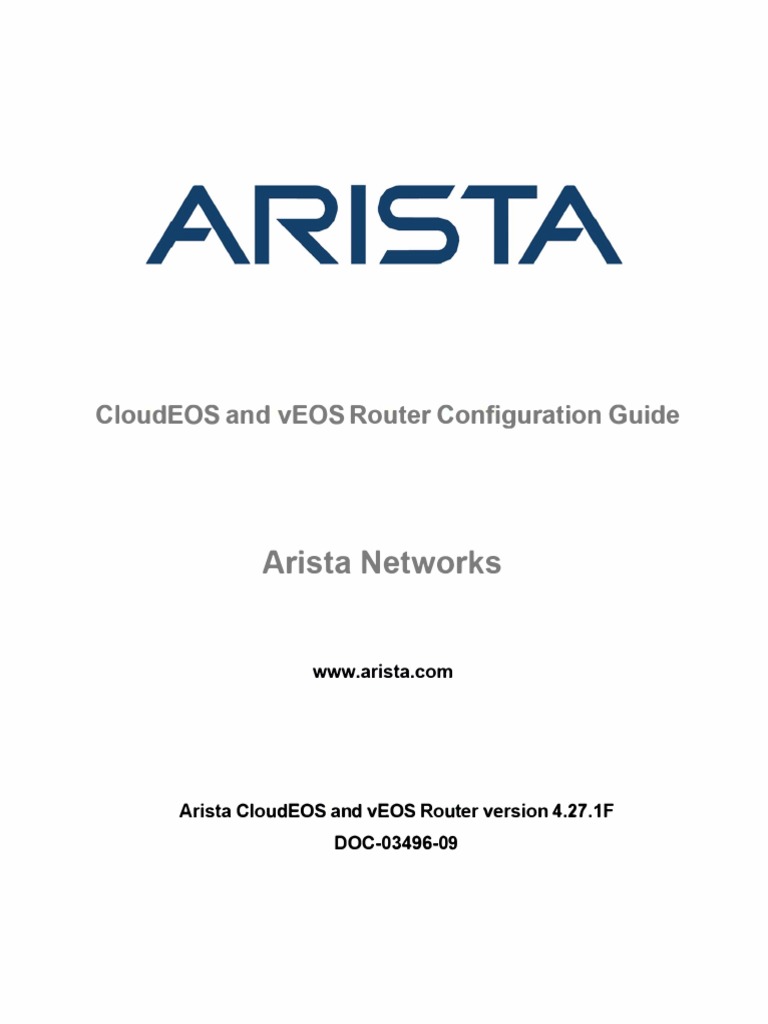 CloudEOS vEOS Router Config Guide | PDF | Cloud Computing | Ip Address