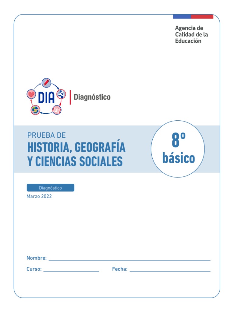 Prueba Historia Diagnostico 2022 8 BASICO | PDF | Edades medias | Chile