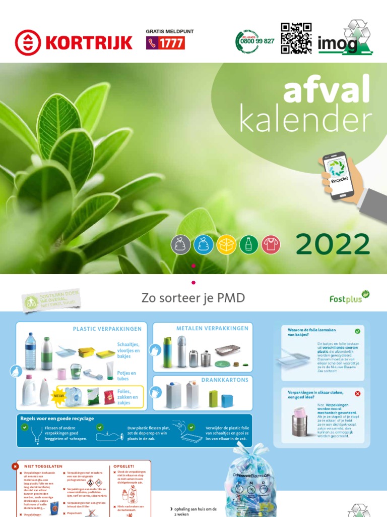 Kortrijk Imog Ophaalkalender 2022e | PDF