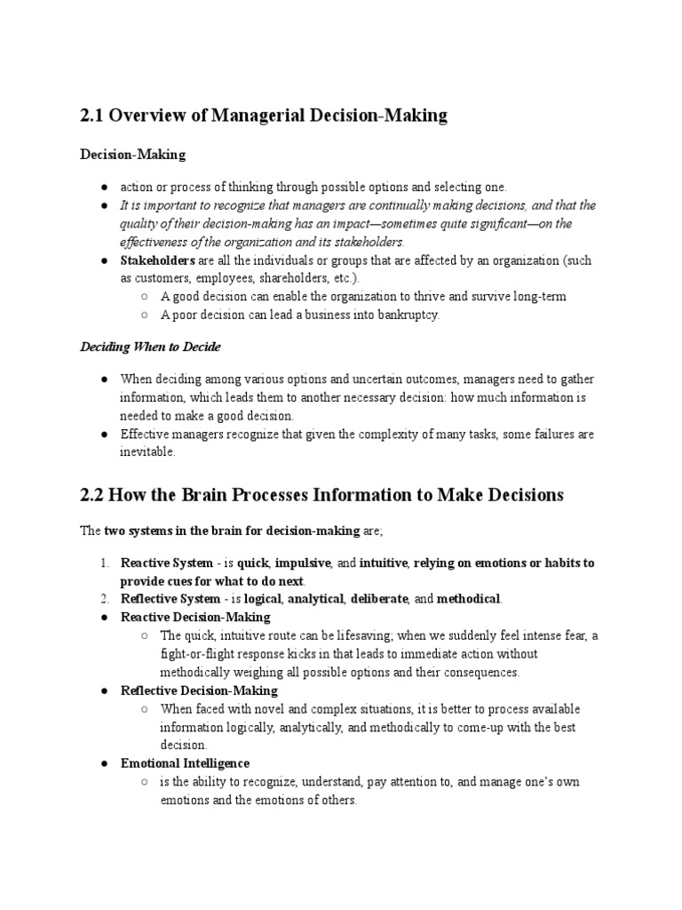 Managerial Decision Making | PDF | Decision Making | Group Decision Making