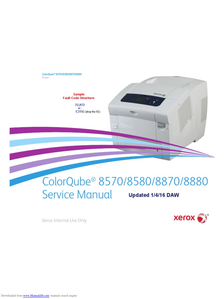 Colorqube - 8570 Service and Parts | PDF | Printer (Computing ...